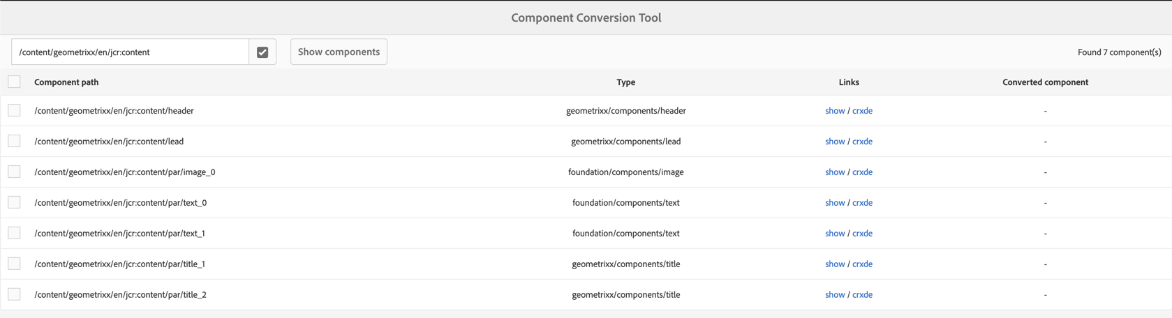 Using the Tools | AEM Modernization Tools